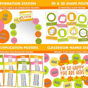 Groovy Vibes Classroom Decor Bundle || Editable Classroom Printable ...
