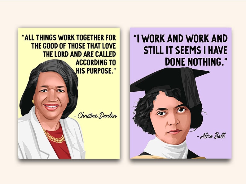 Black Scientist Printable Posters 10 Inspiration Black - Etsy