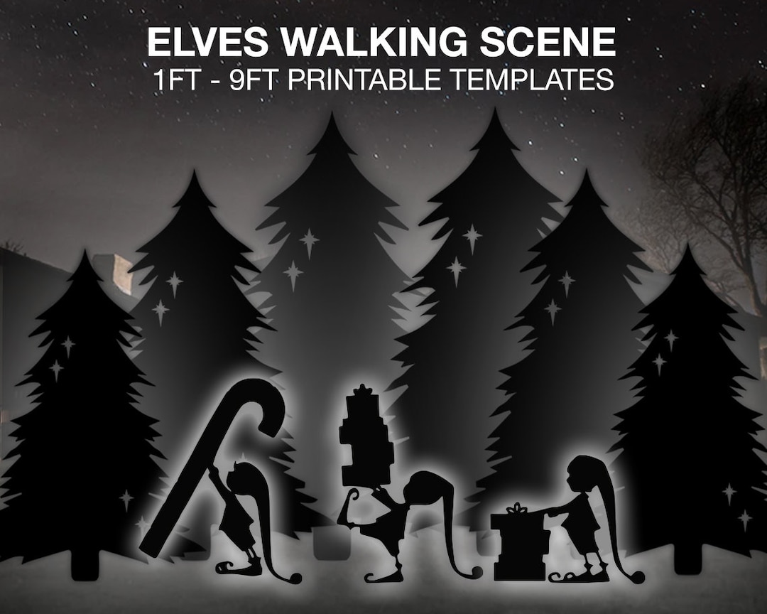 Christmas Elves Template Printable Trace and Cut Christmas Elves ...