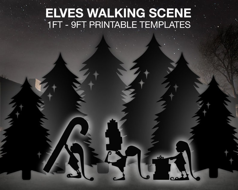 Christmas Elves Template Printable || Trace and Cut Christmas Elves ...
