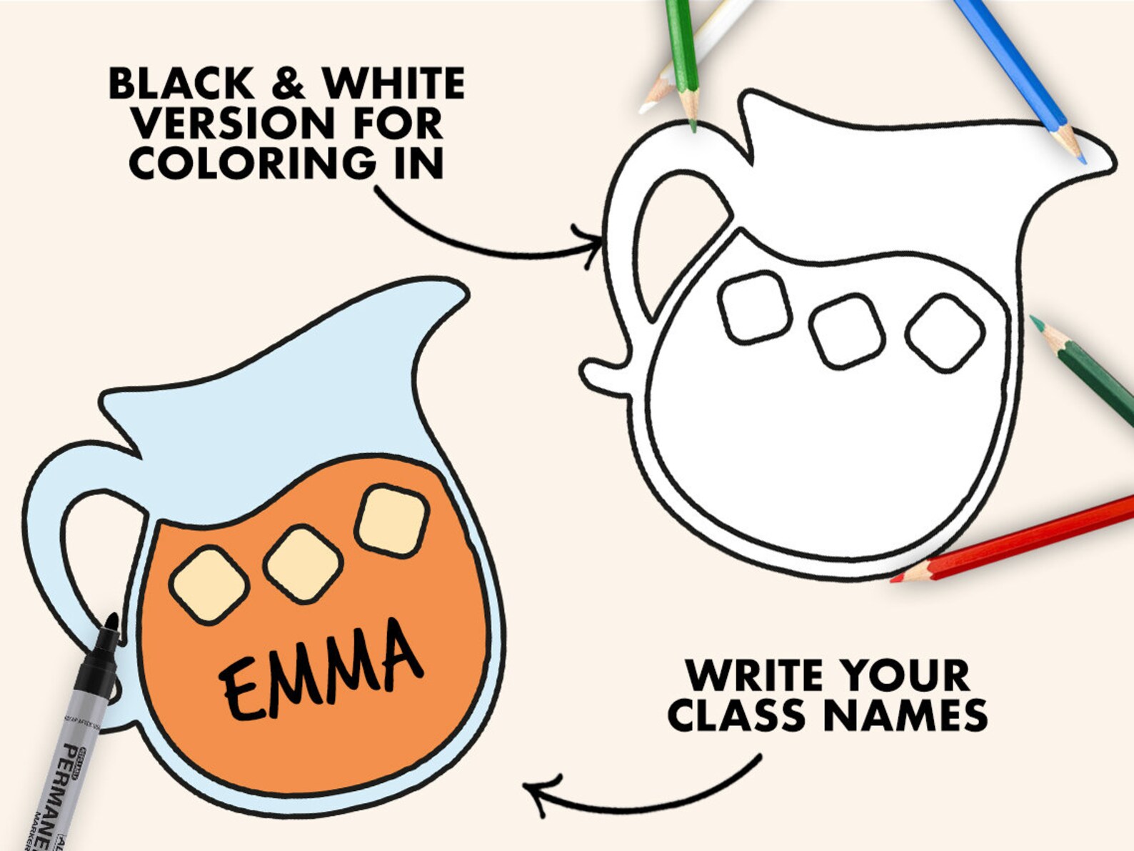 Back to School Bulletin Board Kit || Orange Bulletin Boards Digital ...