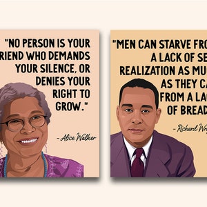 Famous Black Authors Printable Posters | 10 Inspiration Black Author ...