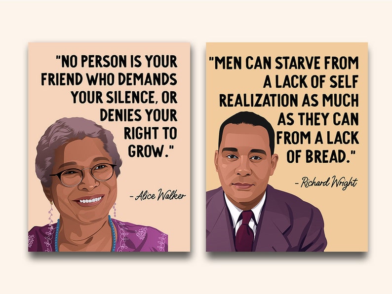Famous Black Authors Printable Posters 10 Inspiration Black - Etsy