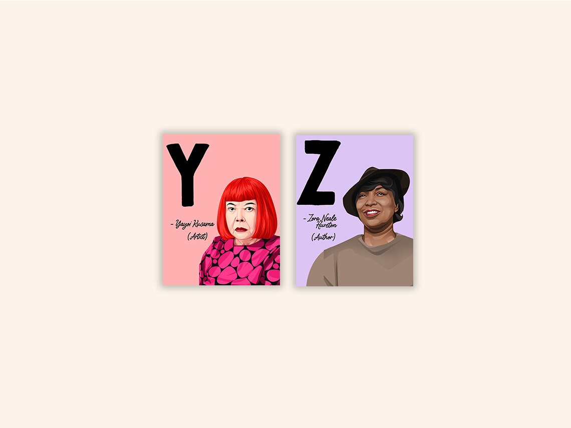 Alphabet Famous People Printable Prints 26 Inspiration - Etsy