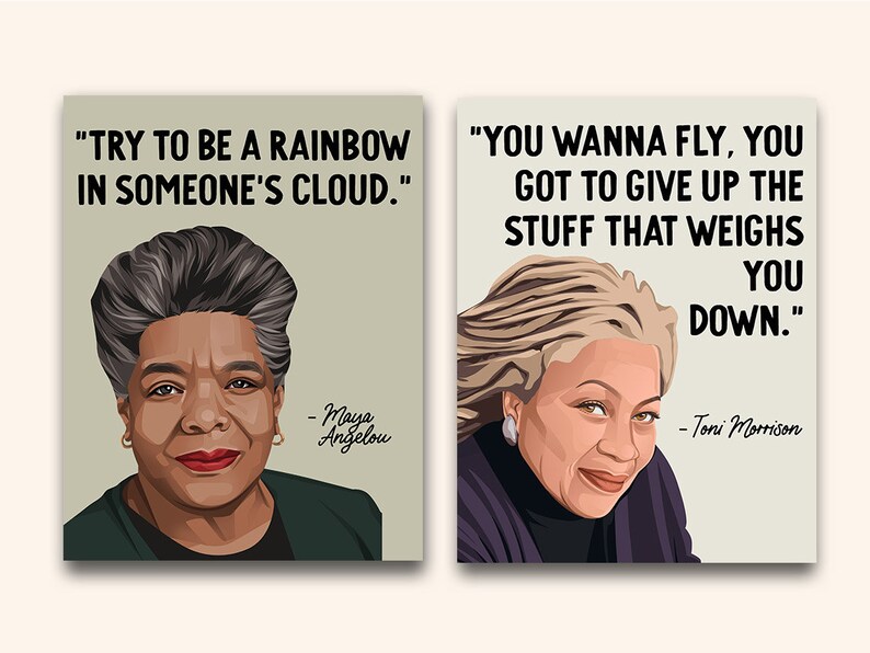 Famous Black Authors Printable Posters 10 Inspiration Black - Etsy