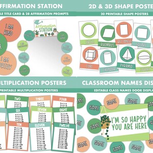 House Plants Classroom Decor Bundle || Editable Classroom Printable ...