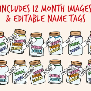 Candy Jar Birthday Bulletin Board Kit || Birthday Display Bulletin ...