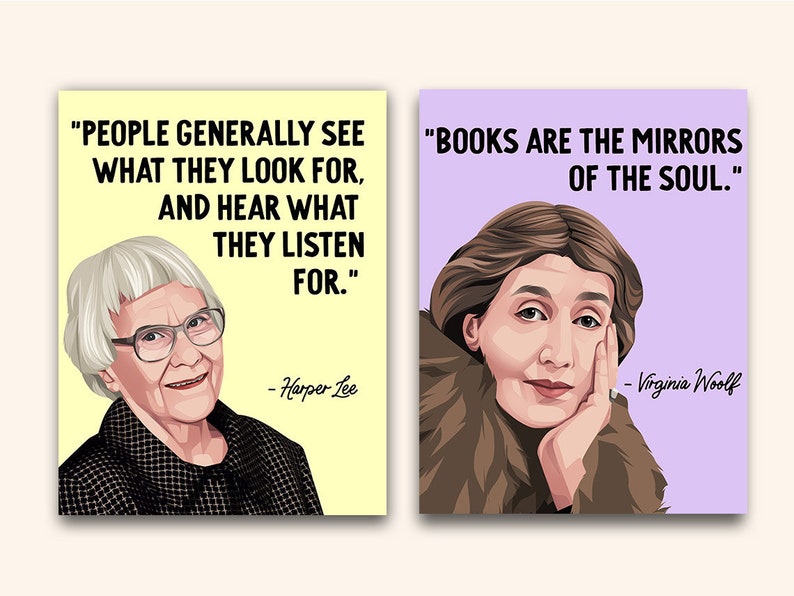 Female Authors Printable Posters 10 Inspiration Woman - Etsy