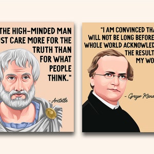 Famous Biologists Printable Posters || 10 Inspiration Biology Quote ...