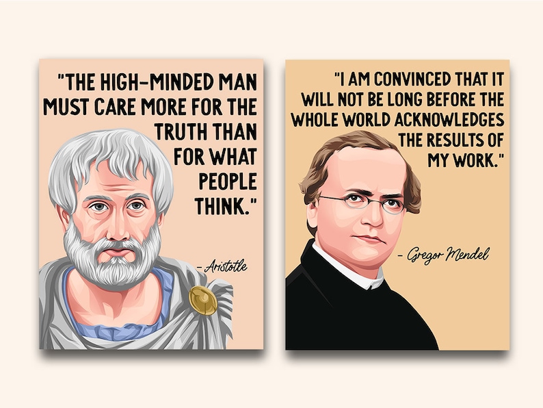 Famous Biologists Printable Posters || 10 Inspiration Biology Quote ...