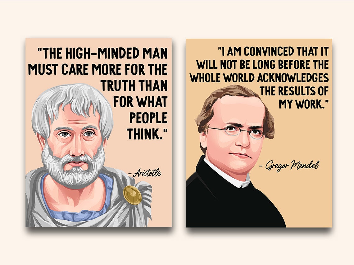 Famous Biologists Printable Posters || 10 Inspiration Biology Quote ...