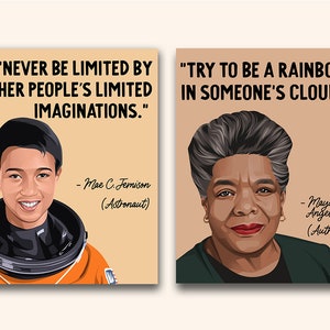 Black Women Printable Posters || 10 Inspiration Black Women Quote ...