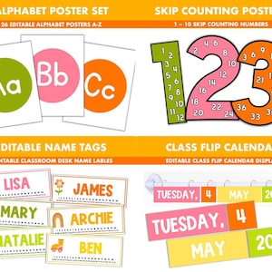 Groovy Vibes Classroom Decor Bundle || Editable Classroom Printable ...