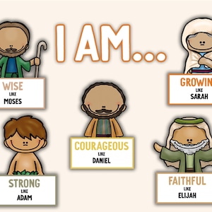 Boho Bible Characters Bulletin Board || 19 Printable Christian ...