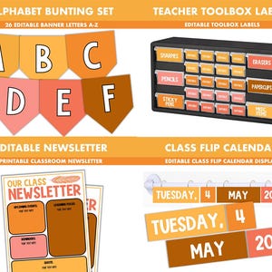 Retro Vibes Classroom Decor Bundle || Editable Classroom Printable ...