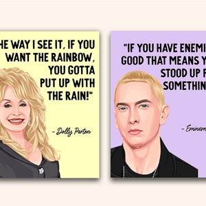 Famous Singers Printable Posters || 10 Inspiration Singers Quote ...