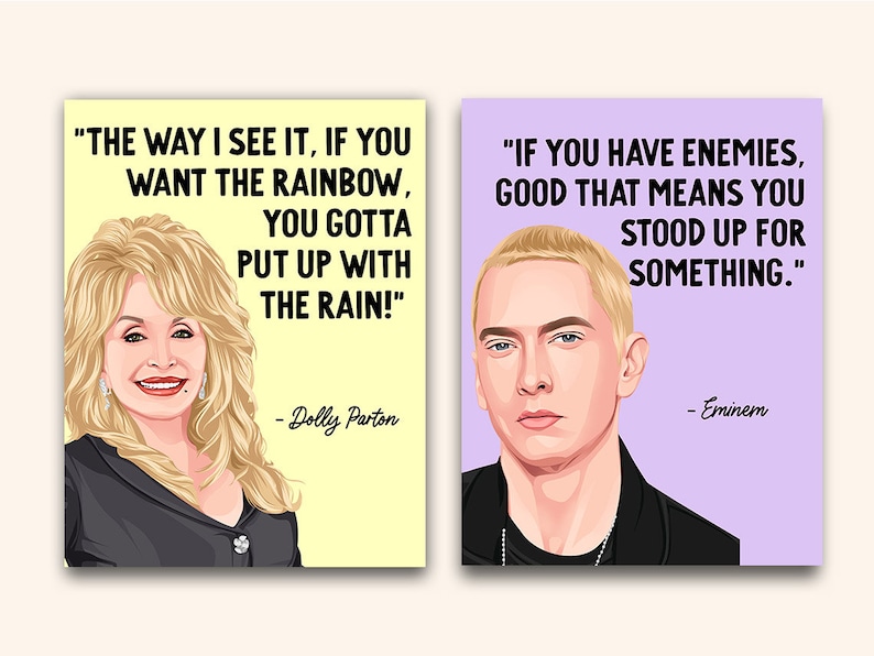 Famous Singers Printable Posters || 10 Inspiration Singers Quote ...