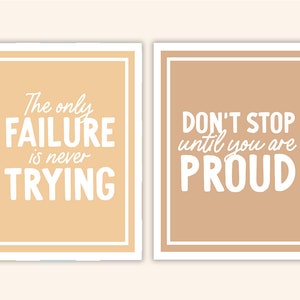 Boho Growth Mindset Posters || 8 Inspiration Quote Posters for ...