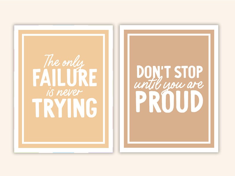 Boho Growth Mindset Posters 8 Inspiration Quote Posters for - Etsy