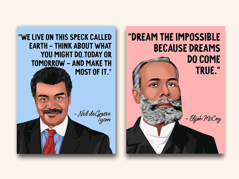 Black Scientist Printable Posters 10 Inspiration Black - Etsy