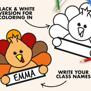 Turkey Bulletin Board Kit || Fall Bulletin Boards Digital ...