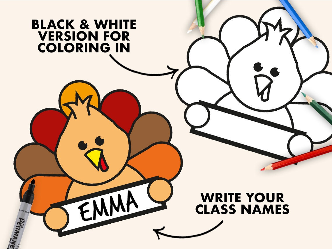Turkey Bulletin Board Kit || Fall Bulletin Boards Digital ...