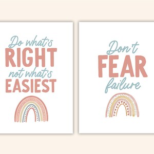 Boho Rainbow Growth Mindset Posters || 8 Inspiration Quote Posters for ...