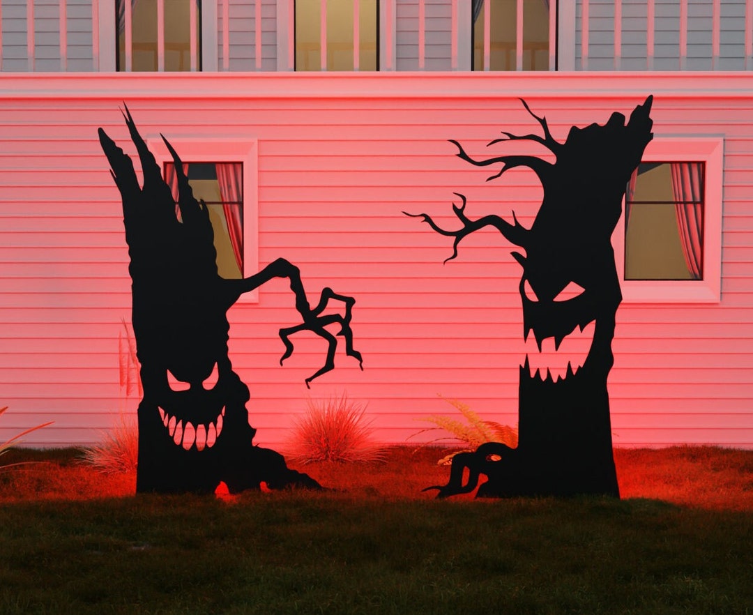 Evil Trees Halloween Template Printable || 8ft Trace and Cut Halloween ...