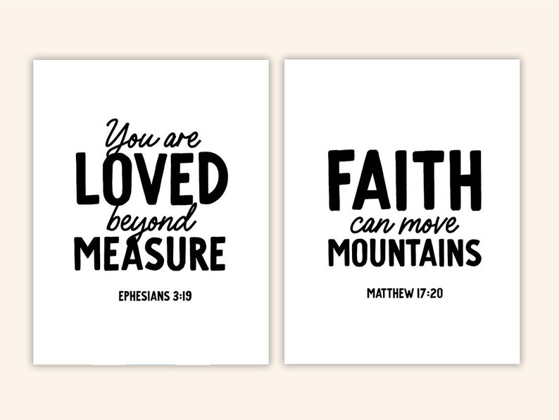 Bible Quote Posters || 8 Inspirational Bible Verse Wall Art for ...