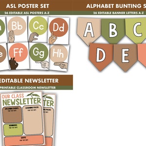 Woodland Classroom Decor Bundle || Editable Classroom Printable Display ...