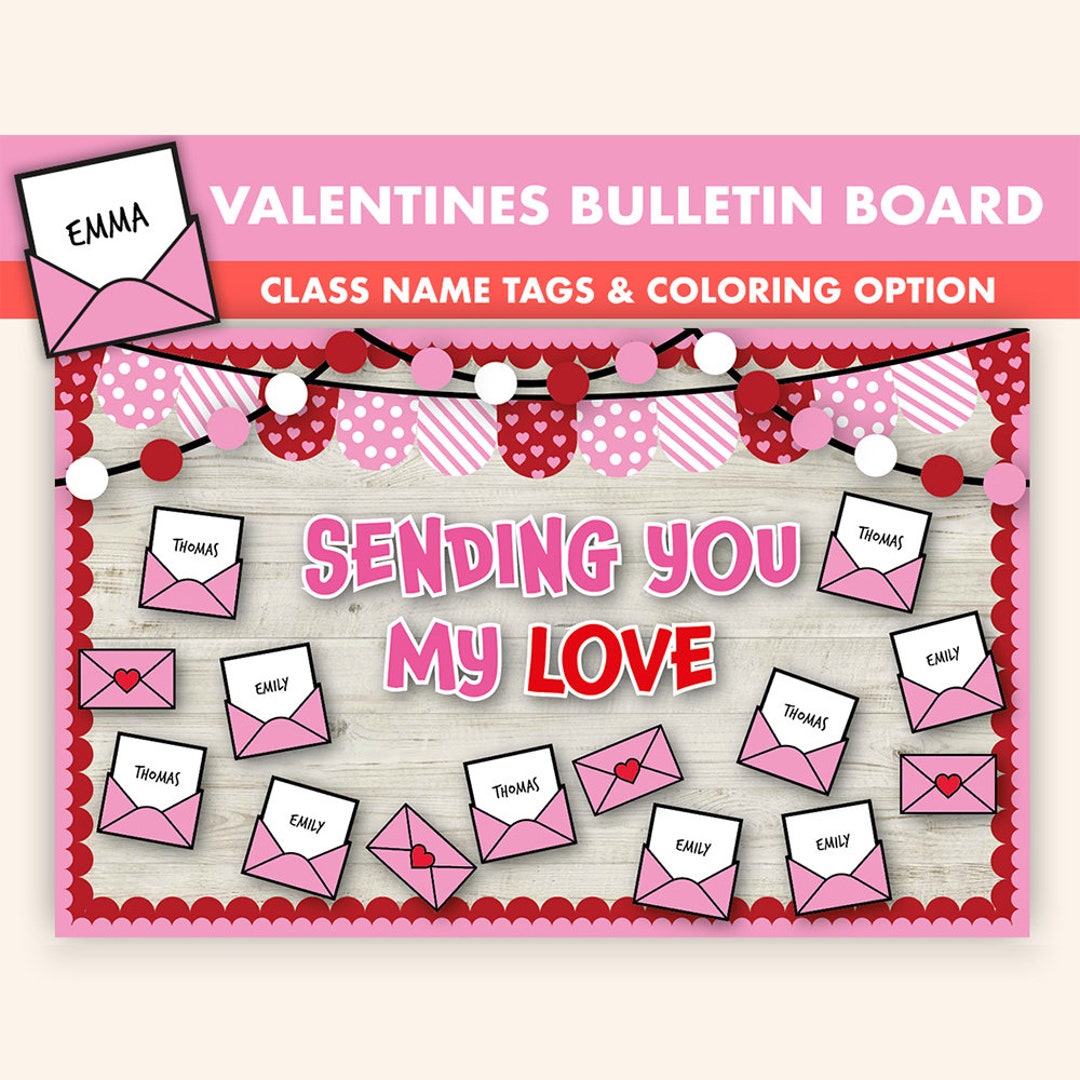 Letters Valentines Day Bulletin Board Kit || Valentines Bulletin Boards ...