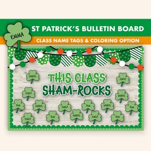 Shamrock Bulletin Board Kit || St Patricks Day Bulletin Boards Digital ...