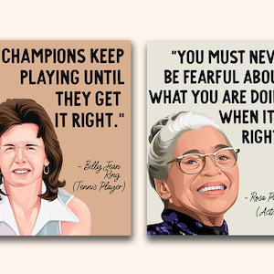 Women Changemakers Printable Posters || 10 Inspiration Women Quote ...