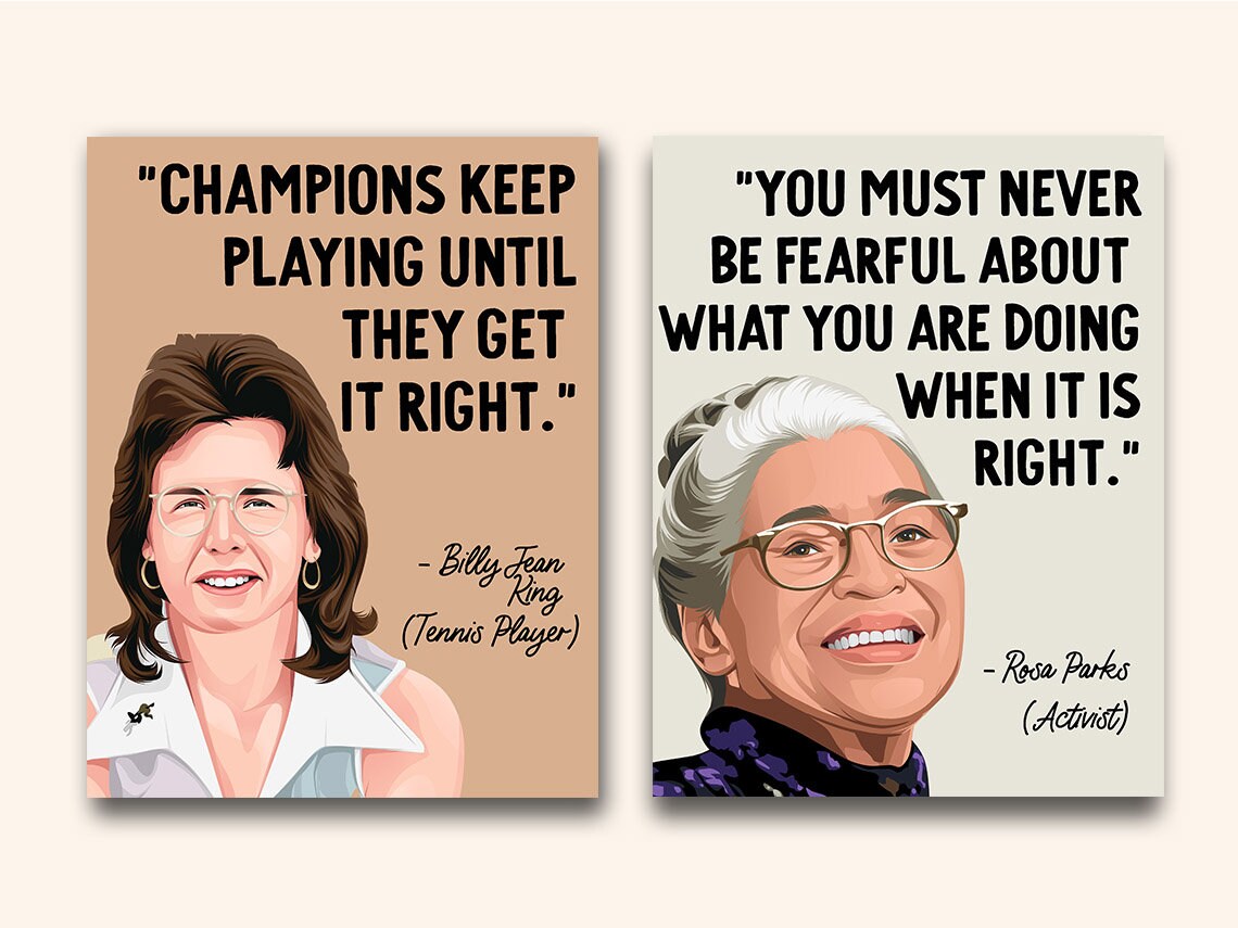 Women Changemakers Printable Posters 10 Inspiration Women - Etsy