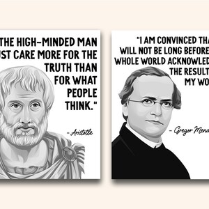 Famous Biologists Printable Posters || 10 Inspiration Biology Quote ...