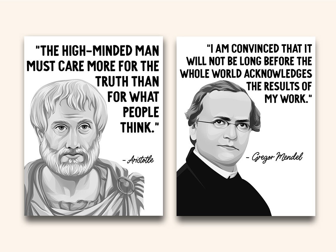 Famous Biologists Printable Posters || 10 Inspiration Biology Quote ...