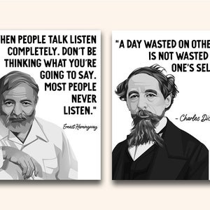 Famous Authors Printable Posters || 10 Inspiration Author Quote Posters ...