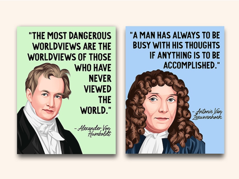 Famous Biologists Printable Posters || 10 Inspiration Biology Quote ...