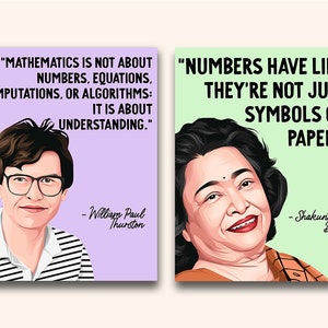 Famous Mathematicians Printable Posters || 10 Inspiration Math Quote ...