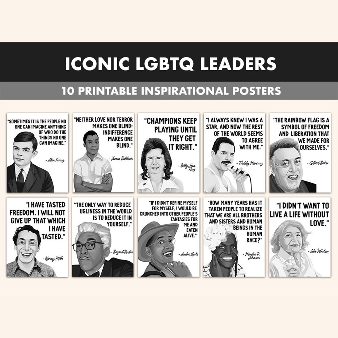 LGBTQ Quotes Printable Posters || 10 LGBT Posters for Classroom Decor B ...