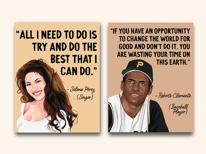 Hispanic Leaders Quotes Printable Posters || 10 Hispanic Heritage Month ...