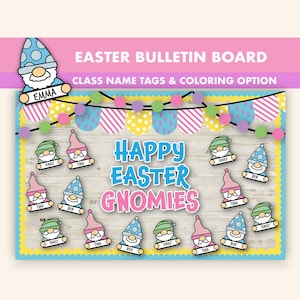 Gnome Easter Bulletin Board Kit || Spring Bulletin Boards Digital ...