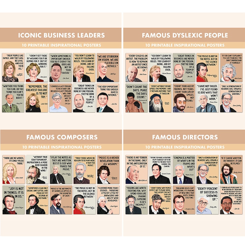 Giant Classroom Poster Bundle Printable Posters || Inspiration People ...