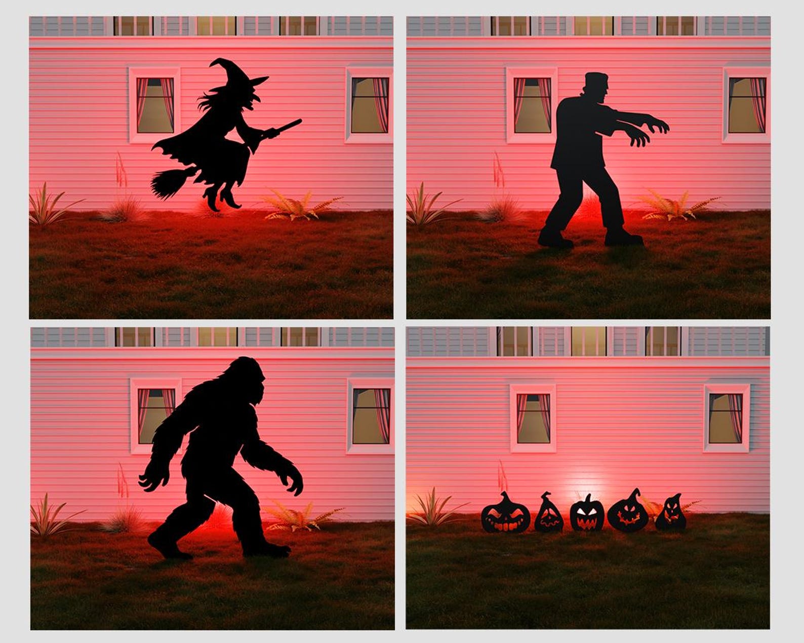 Halloween Scenes Stencil Template Bundle || Trace and Cut Halloween ...
