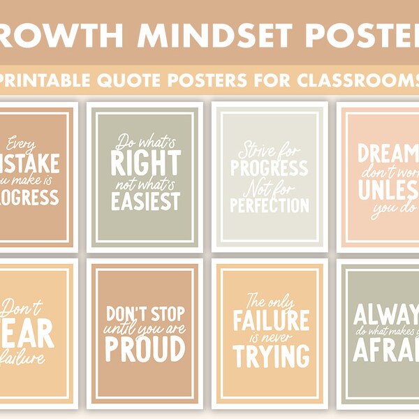 Growth Mindset Poster - Etsy
