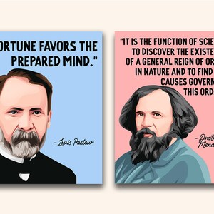 Famous Chemists Printable Posters || 10 Inspiration Chemistry Quote ...