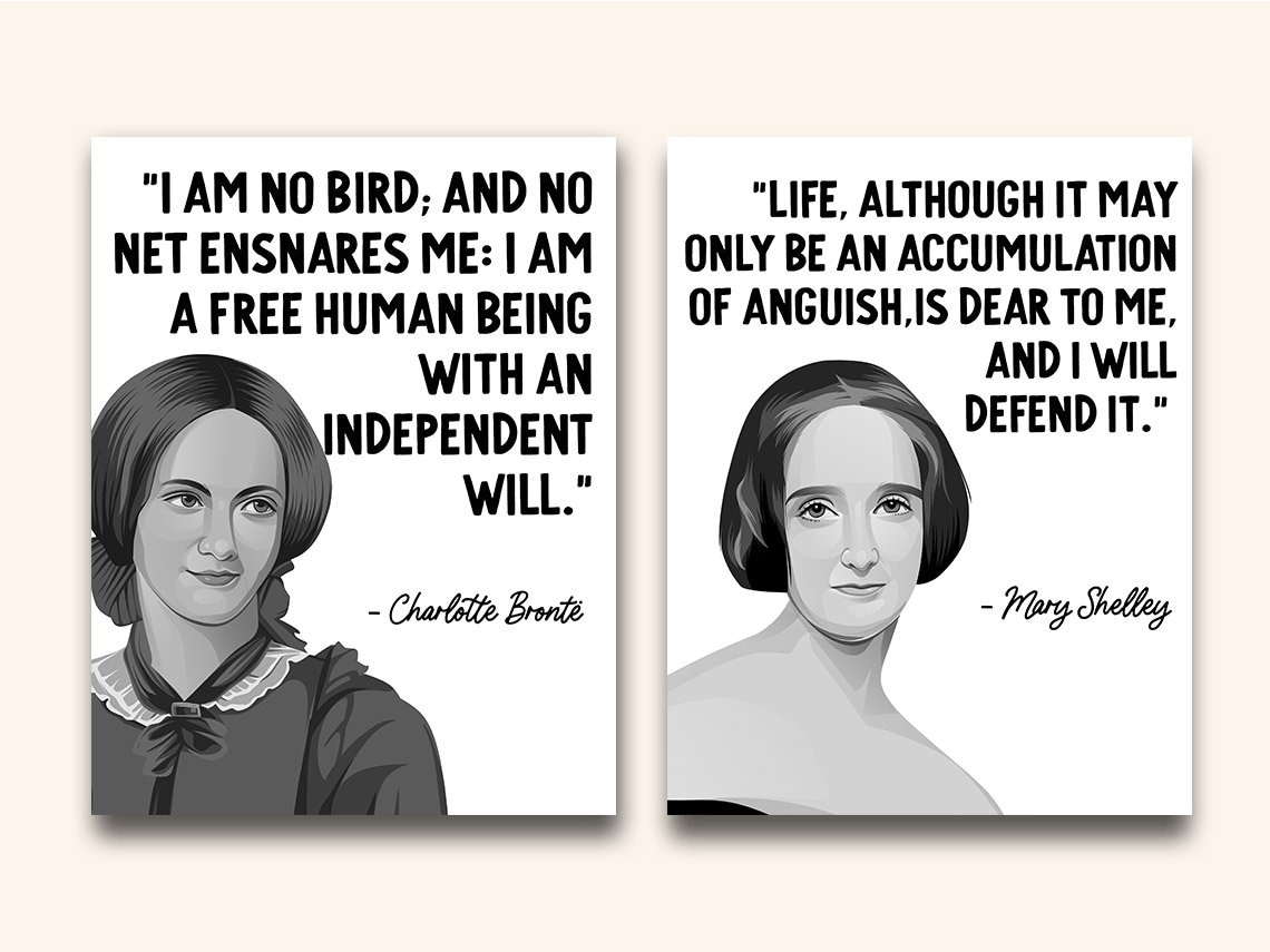 Female Authors Printable Posters || 10 Inspiration Woman Author Posters ...