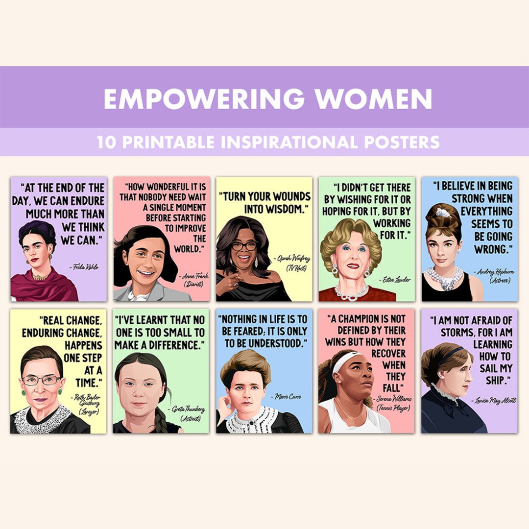Empowering Women Quotes Printable Posters || 10 Inspiration Women Quote ...