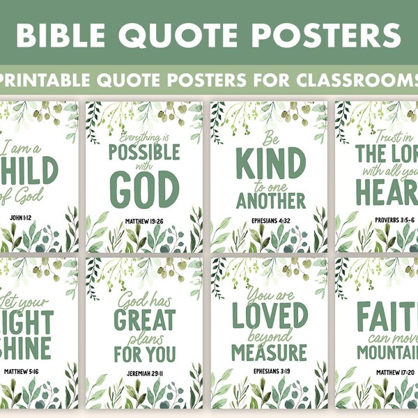 Bible Verse Poster - Etsy