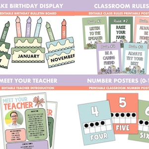 Wildflowers Classroom Decor Bundle || Editable Classroom Printable ...